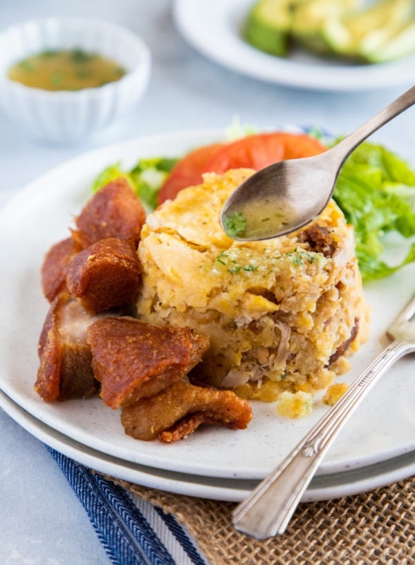 Mofongo (Plátanos Majados con Ajo y Chicharrón) - My Dominican Kitchen